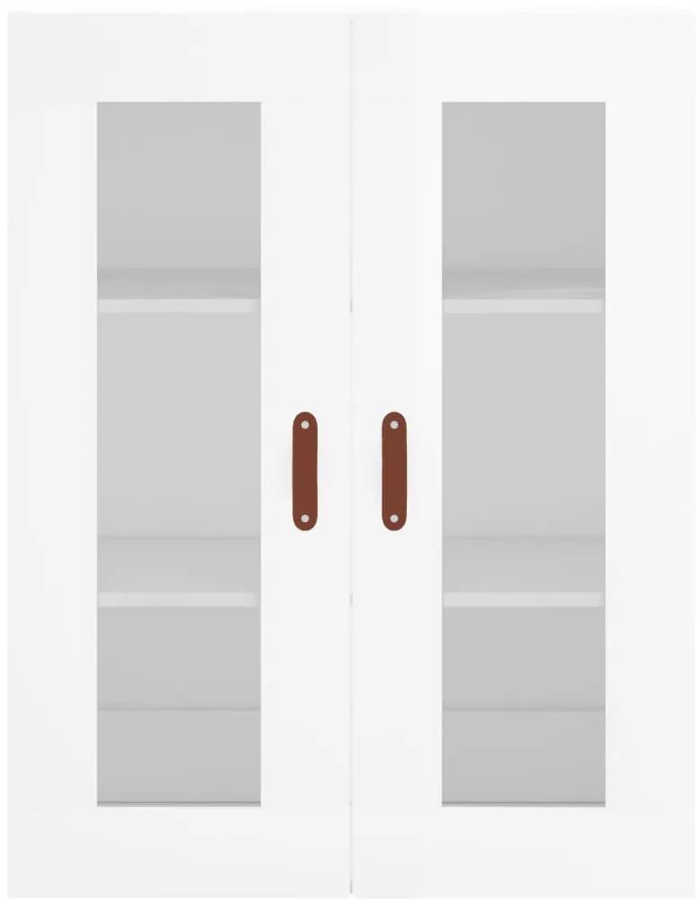 Skříň highboard lesklá bílá 69,5 x 34 x 180 cm kompozitní dřevo,  3198443