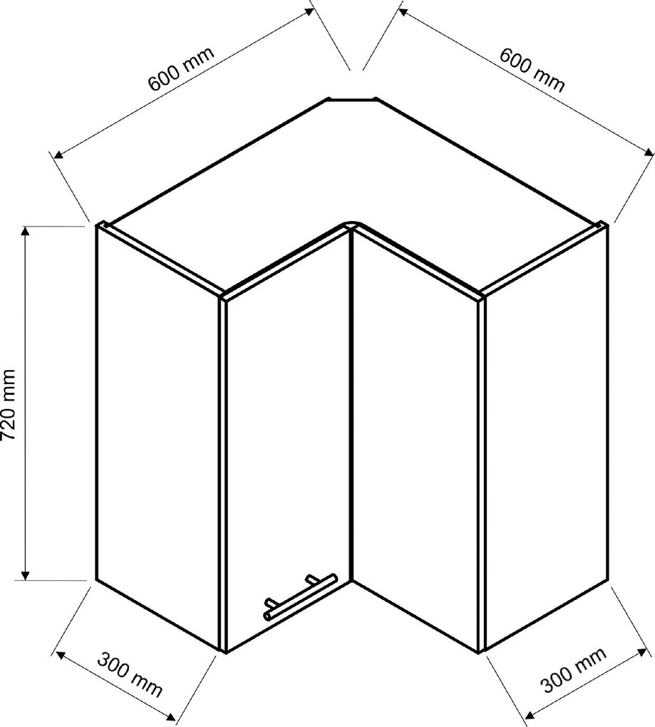 ALFASHOP ZOYA horní rohová WRN dub
