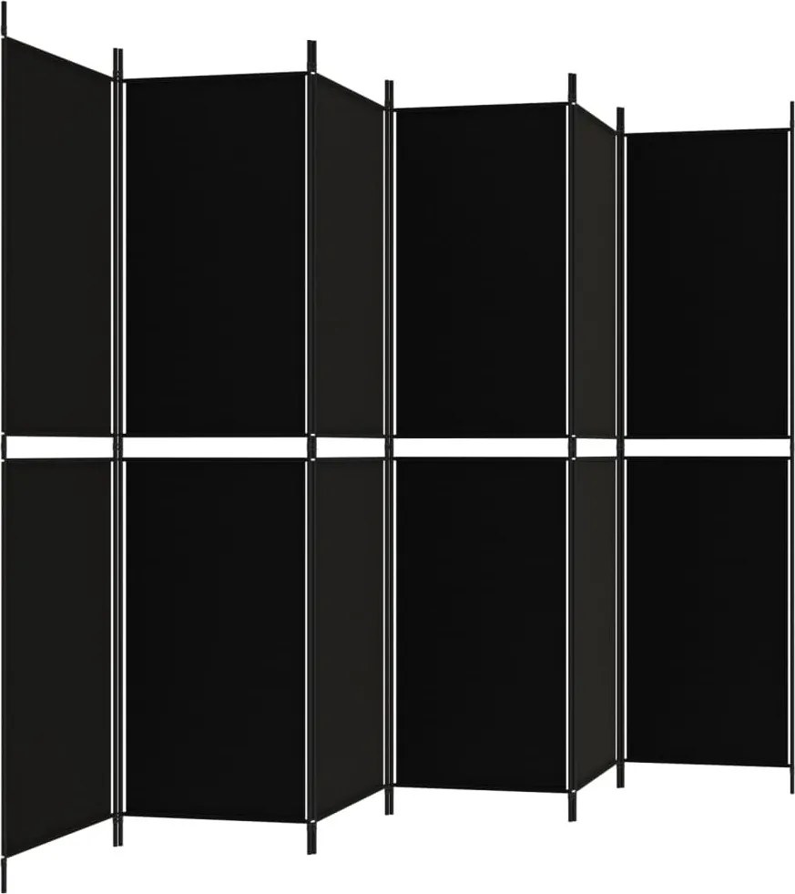 vidaXL 6dílný paraván 300x200 cm textil [350238] Barva: antracitová