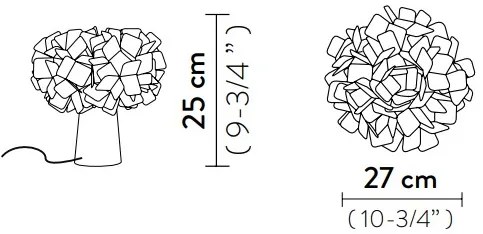 Slamp Clizia Mama Non Mama White Table, bílá stolní lampička, 1x6W E14, výška 25cm