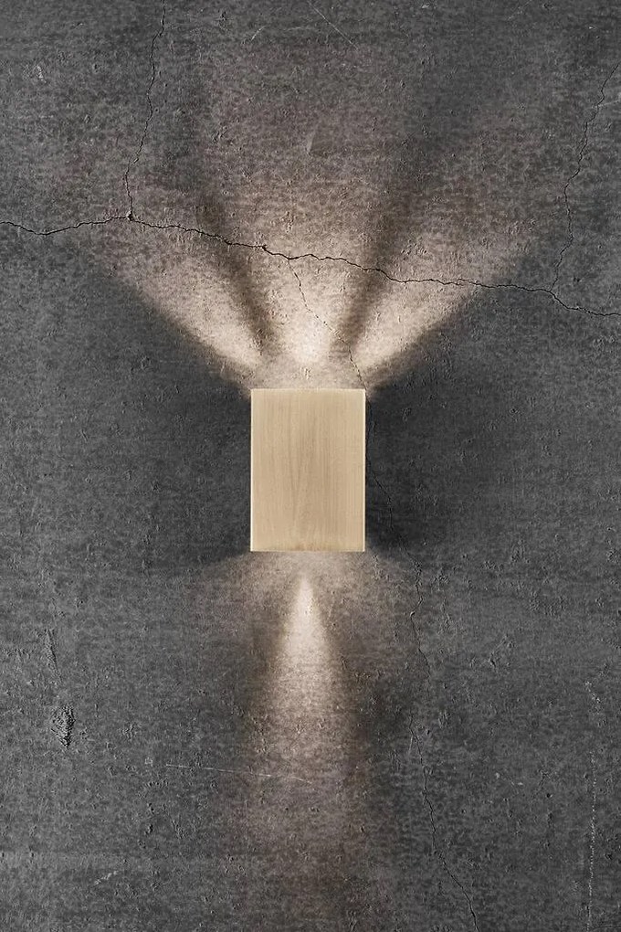 NOR 2019041035 Venkovní nástěnné svítidlo Fold 10 2x3,5W LED mosaz čirá - NORDLUX