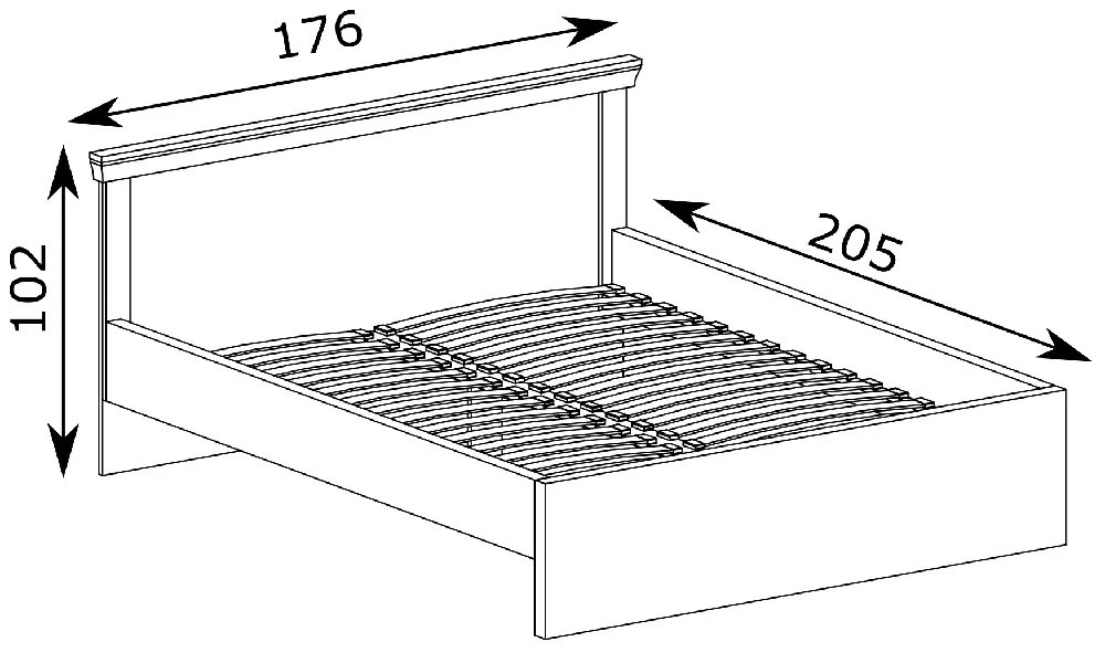 Ložnice Antica K | sestava A | 7 dílů | kraft zlatý