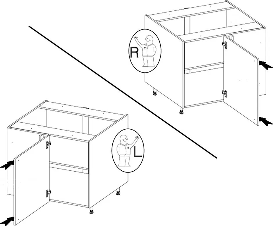 Kuchyňská linka NESSANT se | 210x240 cm | zásuvky PREMIUM BOX | UNI provedení | šedá antracit