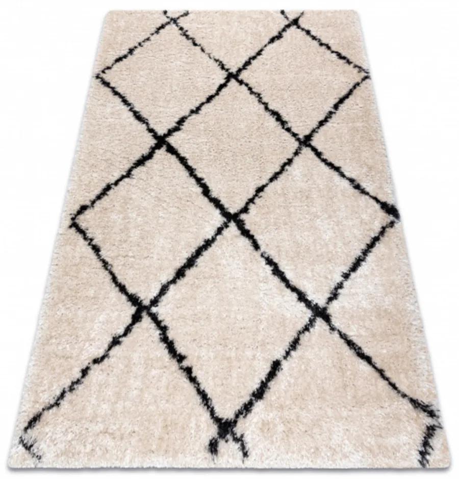 Kusový koberec shaggy Flan krémový 2, Velikosti 140x190cm
