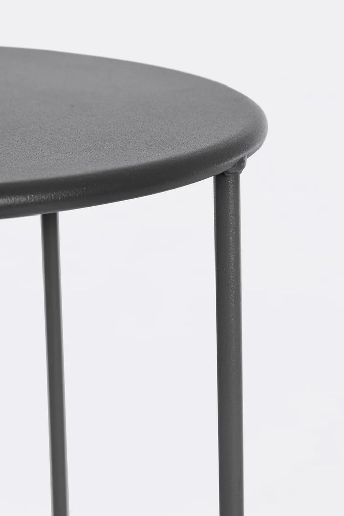 BIZZOTTO Kulatý konferenční stolek AUSTIN antracit ø35 cm