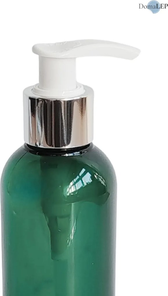 Dávkovač mýdla BEN 200 ml zelený s bílo-stříbrným dávkovačem