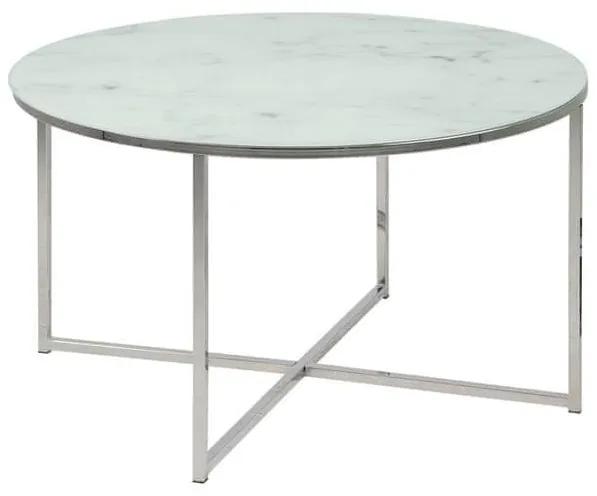 Intesi Konferenční stolek Alisma stříbrný/mramor