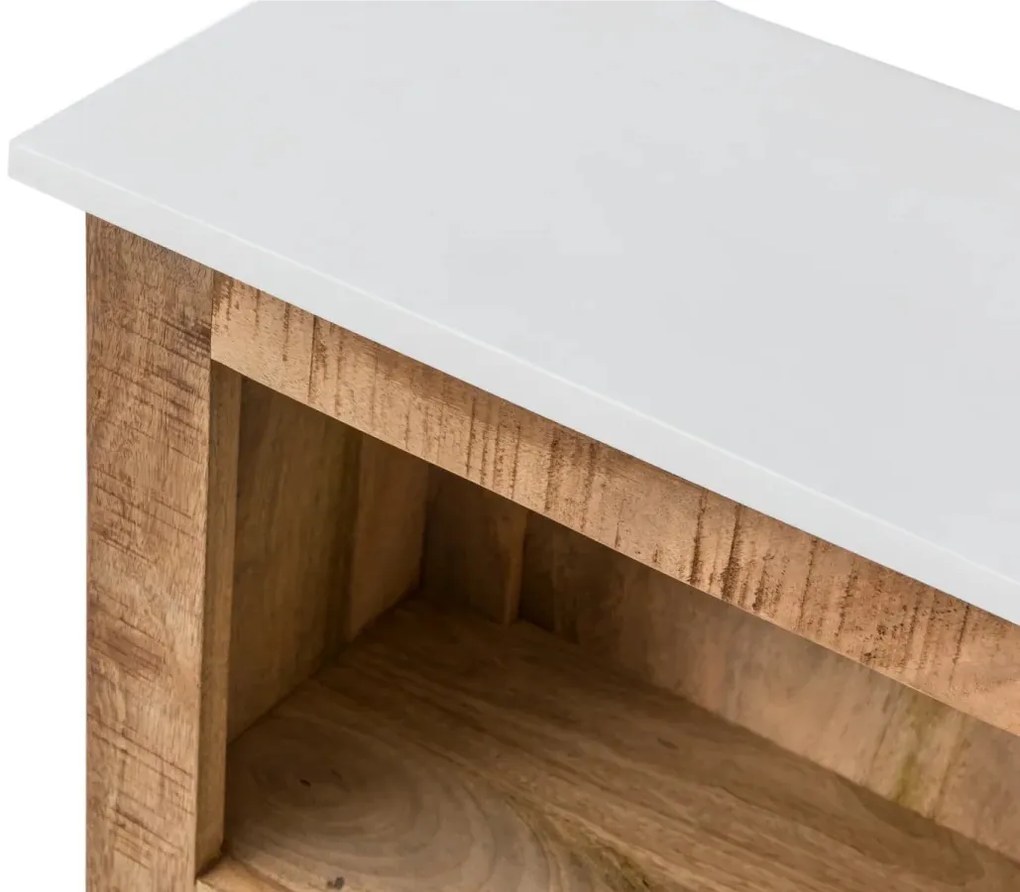 furniture-nabytek.cz - Masivní koupelnová nástěnná skříňka Padma z mangového dřeva, lakovaná, vícebarevná – 42×32×60 cm