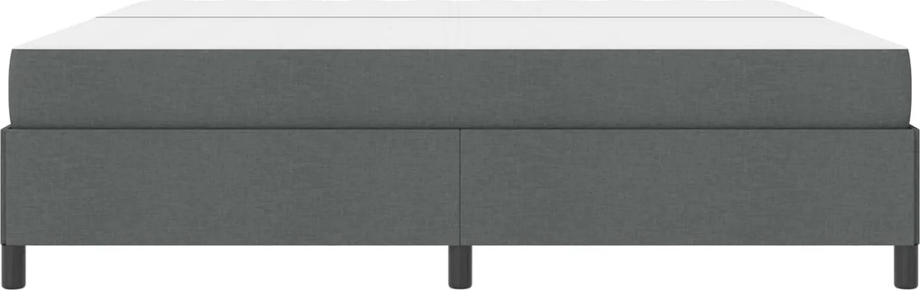 Postel s boxspringem Tmavě šedá 200 x 200 cm textil 3398886