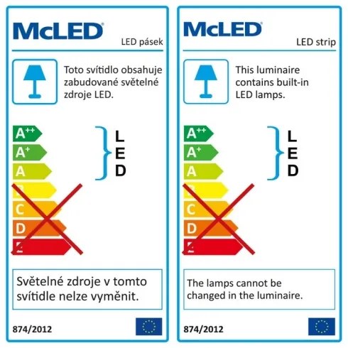 LED pásek McLED studená bílá 4,8W/m IP20 24V 8mm ML-126.206.60.2