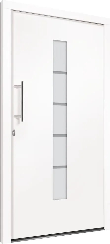 vidaXL Vchodové dveře hliník a PVC 110 x 210 cm [3056811] Barva: Bílá