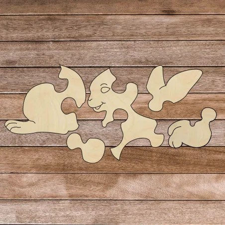 Dřevěné montessori edukační puzzle - Zajíček | SENTOP H020 Topol H020