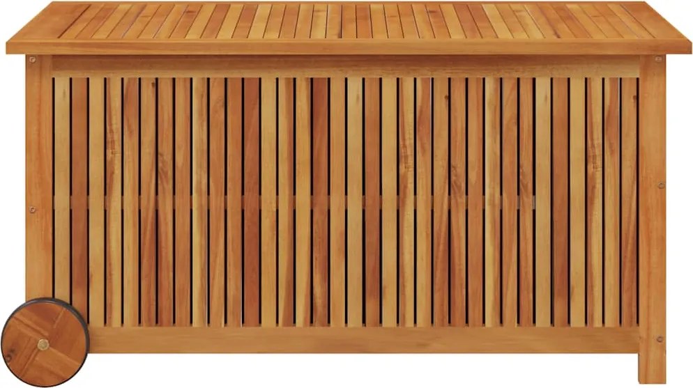 Zahradní úložný box s kolečky 113 x 50 x 58 cm masivní akácie 319712
