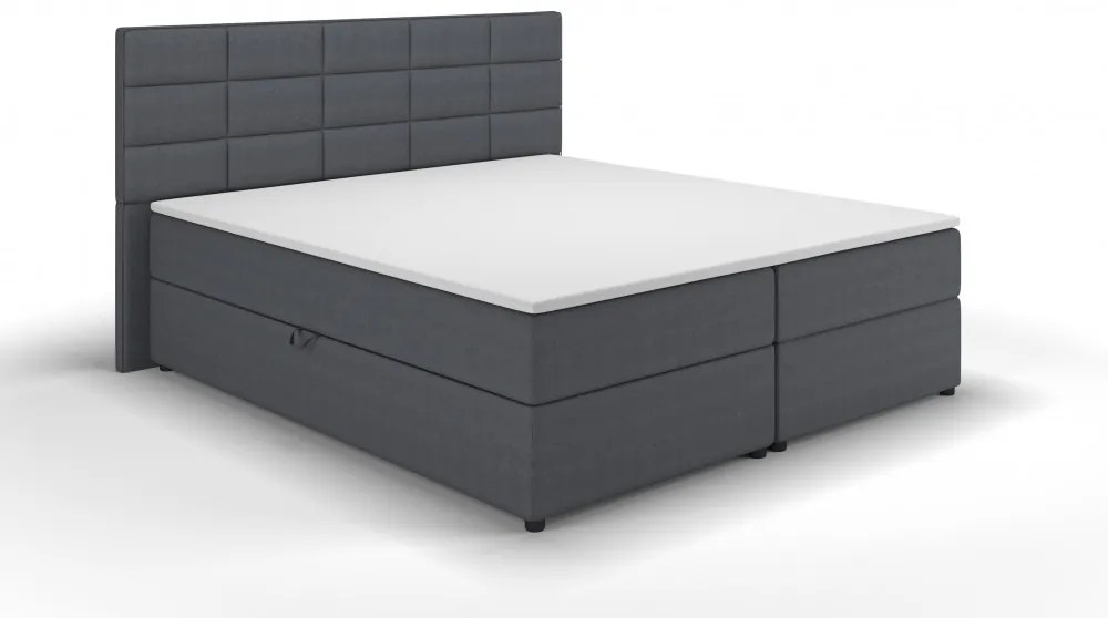 Postel boxspring Burgas 180x200 tmavě šedá