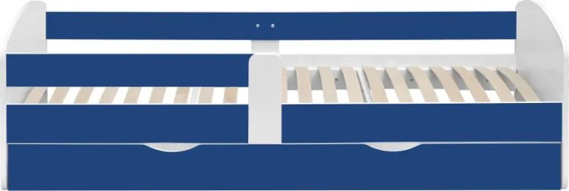 Postel s roštem a úložným prostorem 90x200, bílá/modrá, COCOLINO Kondela 0000395620