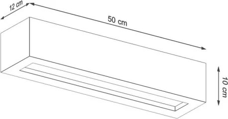 Nástěnné svítidlo SOLLUX Vega 50 E27 2x60W bez zdroje beton/sklo SL.0993