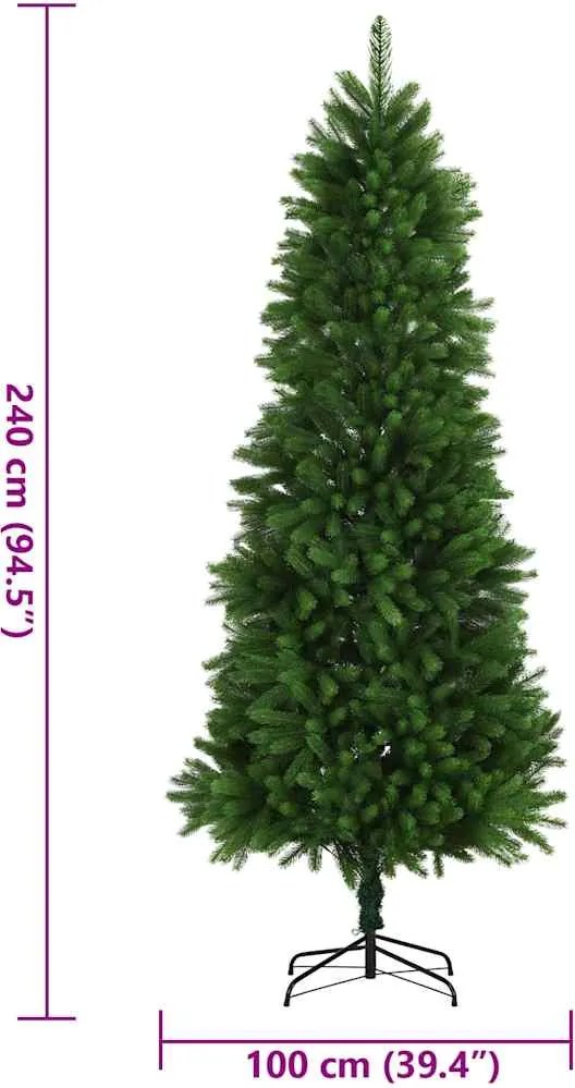 Umělý vánoční stromek s realistickým jehličím 240 cm zelený 284329