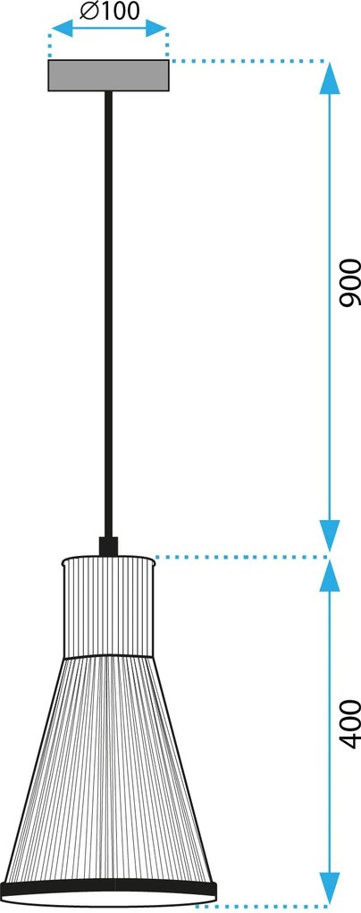 Toolight Toolight, stropní svítidlo 1xE27 APP1271-1CP, přírodní hnědá, OSW-02403