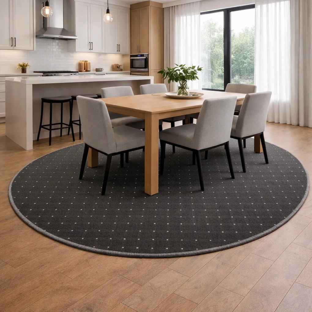 Kusový koberec Udinese hnedý kruh, 200x200 (priemer) kruh, hnedá, chodba / predsieň, Condor Carpets