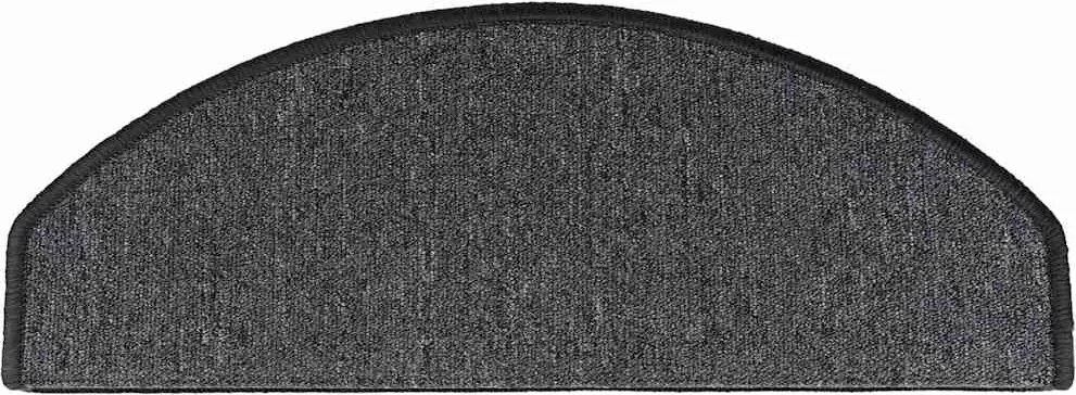 Schodové rohože 10 ks 65 x 24 x 4 cm antracitové, půlkulaté, velké 149751