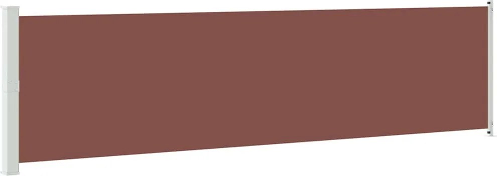 Zatahovací boční markýza / zástěna 614 x 160 cm hnědá 313380