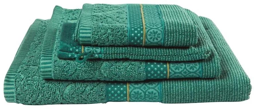 Pip Studio Soft Zellige froté ručník 70x140cm,zelený (Vysokogramážové velmi kvalitní froté)