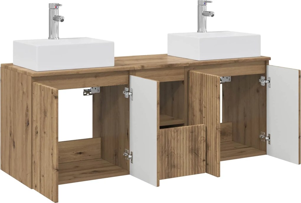 Sada koupelnových skříněk 3 ks Dub artisan 49,5 x 41 x 62,5 cm 3405656