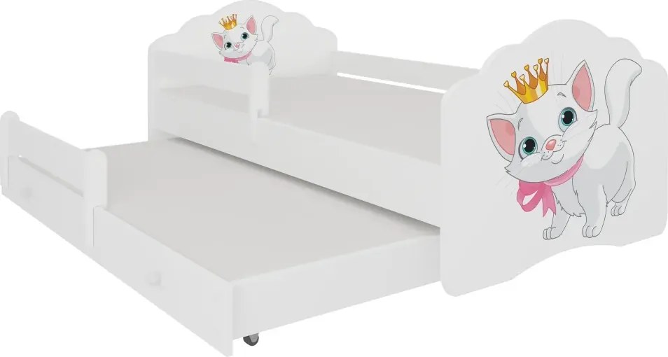 Dvojitá postel s bariérkou a matracemi CASIMO II CAT 160x80