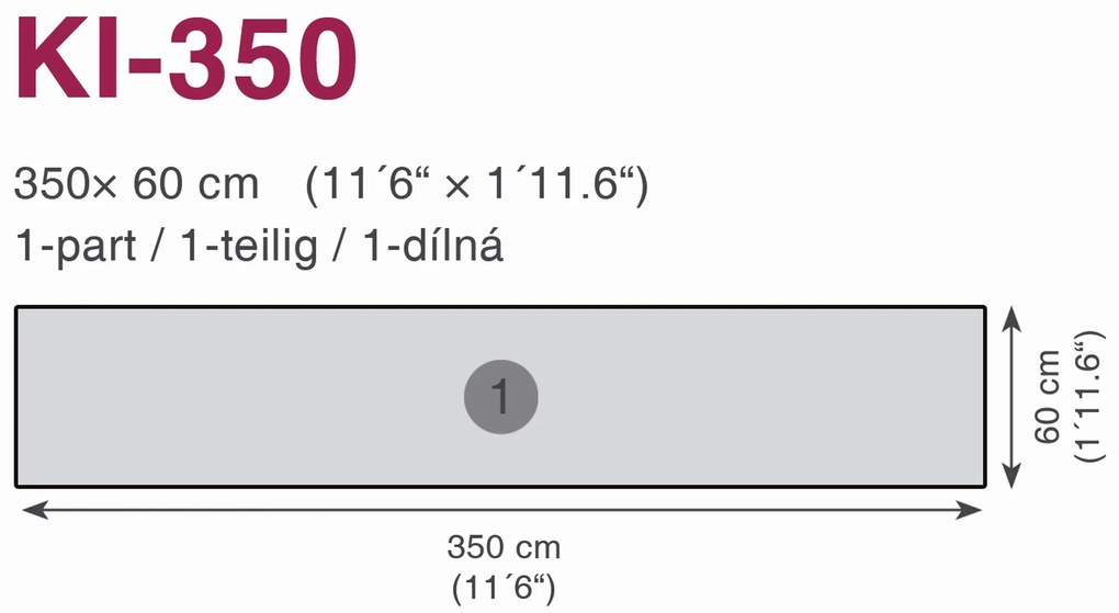 DIMEX | Fototapeta do kuchyně 3D krychlová zeď KI-350-096 | 350 x 60 cm | bílá, šedá