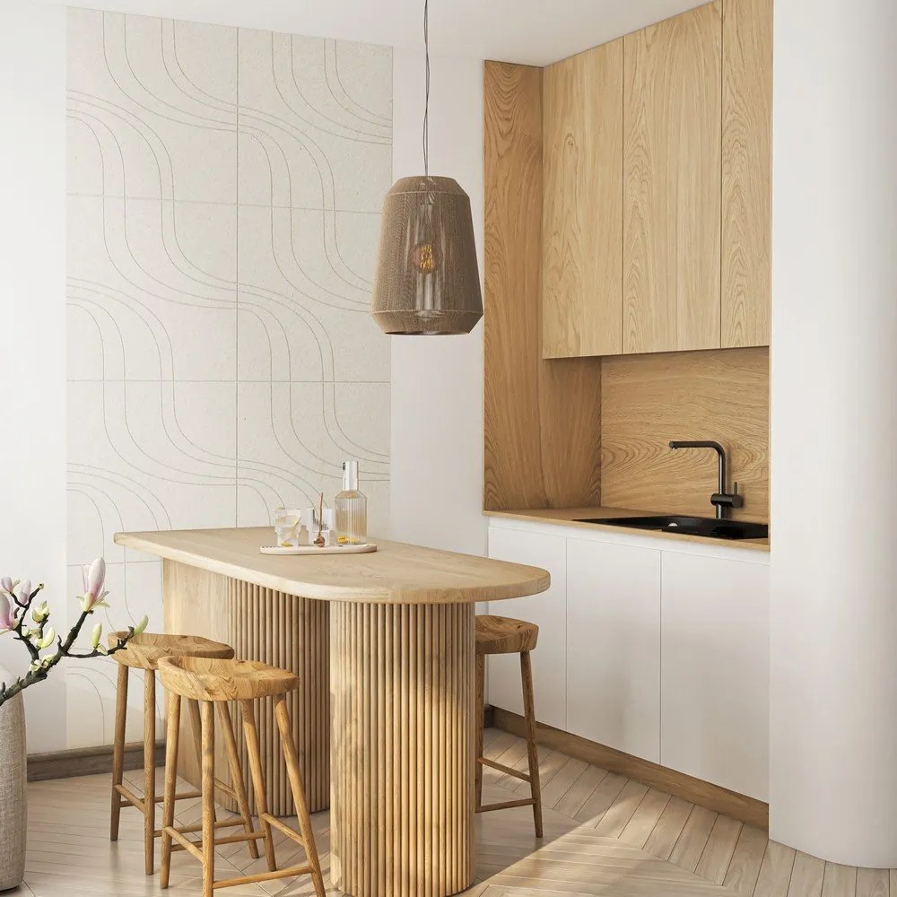 Látkové akustické panely v sadě 2 ks 60x60 cm Waves II – Styler