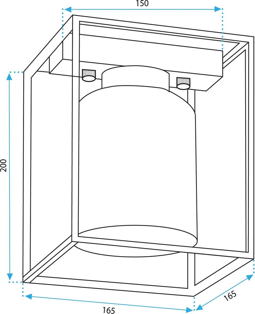 Toolight Toolight, stropní svítidlo 1xE27 APP1264-1C, černá-zlatá, OSW-06589