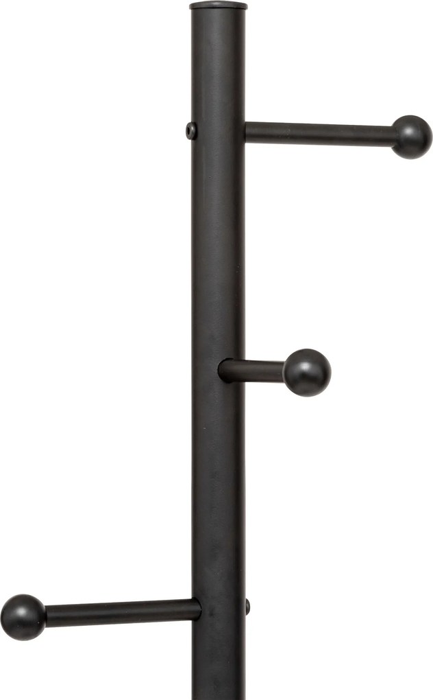 Věšák na kabáty BLACKMARBLE s 6 kovovými háčky, 173 cm