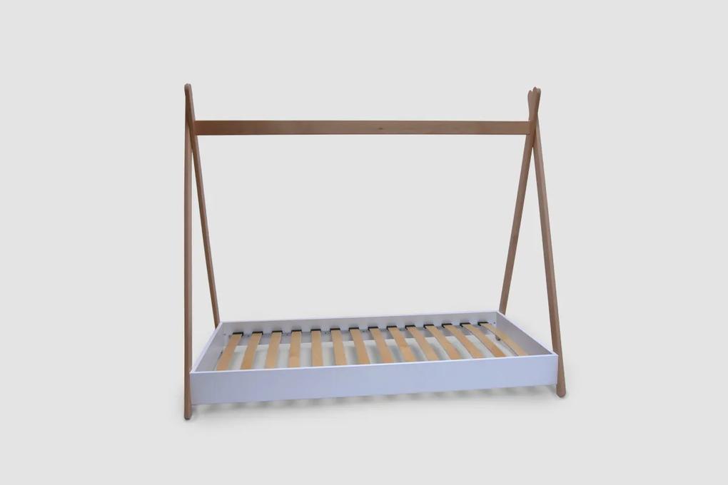 Vingo První dětská postel včetně matrace a roštu Barva: postel 80x160 s látkou, vzor: s puntíky