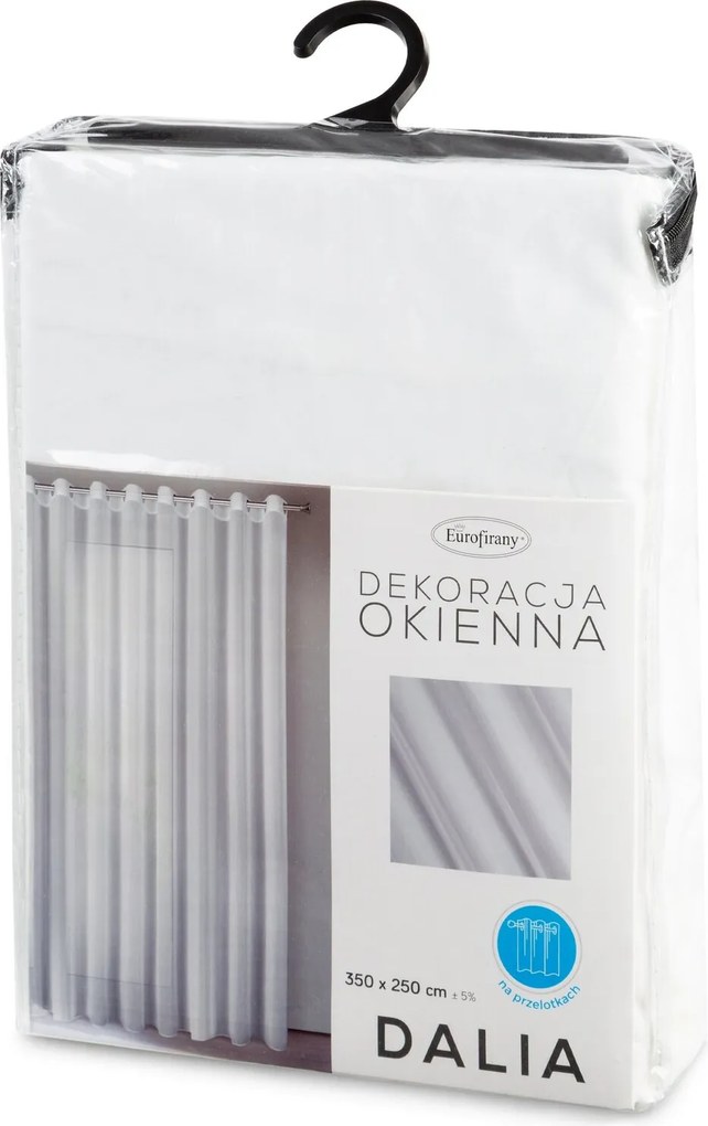 ZÁCLONA NA KROUŽCÍCH DALIA 350X250 CM BÍLÁ