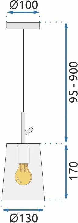 Toolight Toolight, stropní svítidlo 1xE27 APP1035-1CP, bílá, OSW-00697