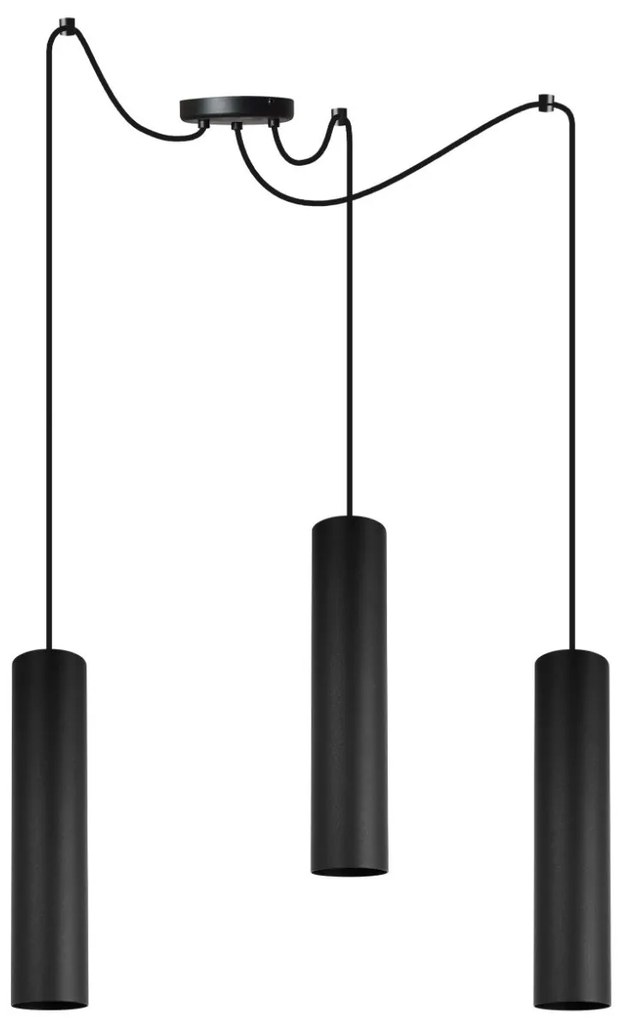 Závěsné svítidlo TUBA SPIDER, 3x kovové stínítko (výběr ze 2 barev)