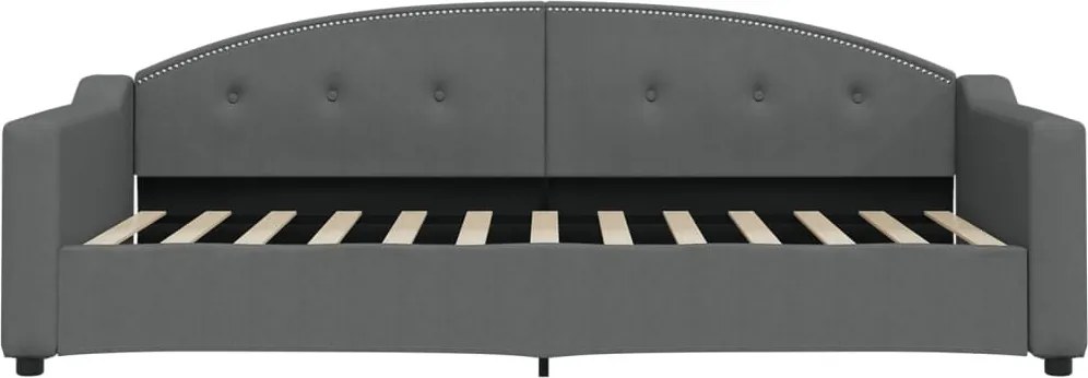 Válenda s přistýlkou tmavě šedá 90 x 200 cm textil 3197531