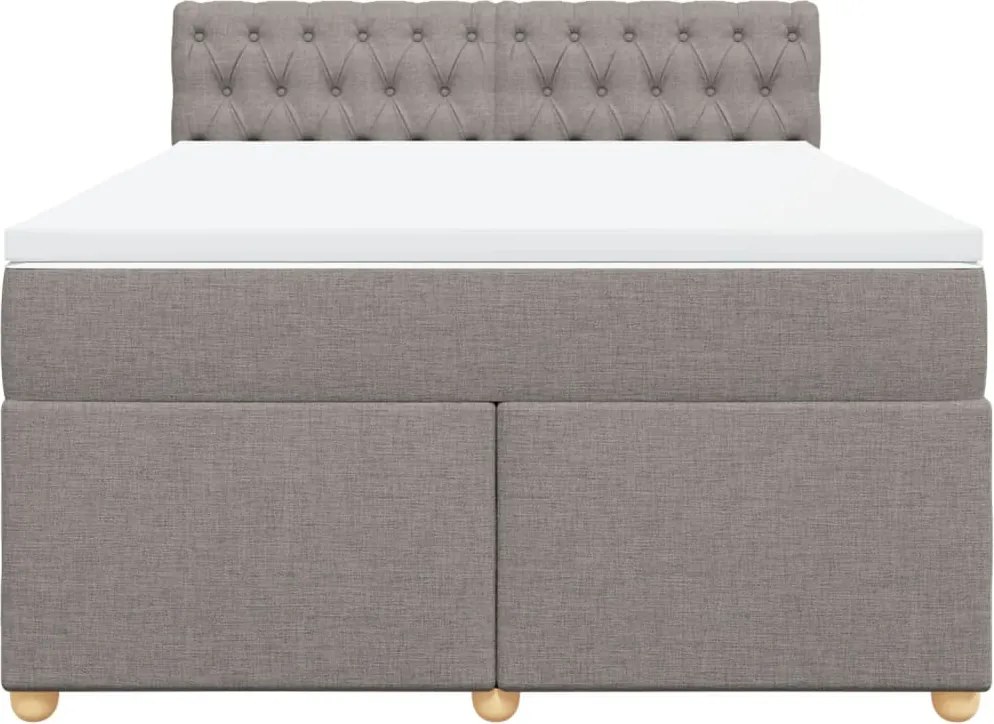 Box spring postel s matrací taupe 140x200 cm textil 3289014