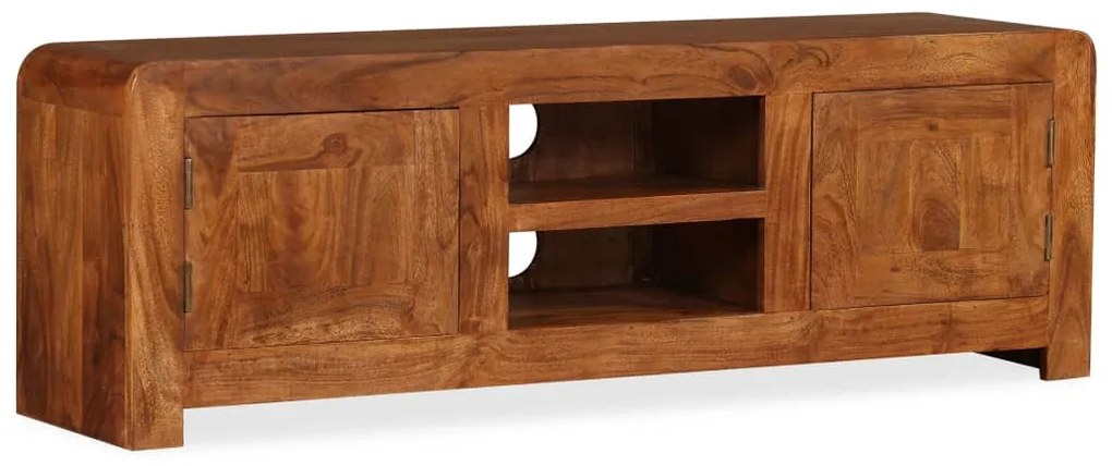 TV stolek masivní dřevo s medovým povrchem 120 x 30 x 40 cm