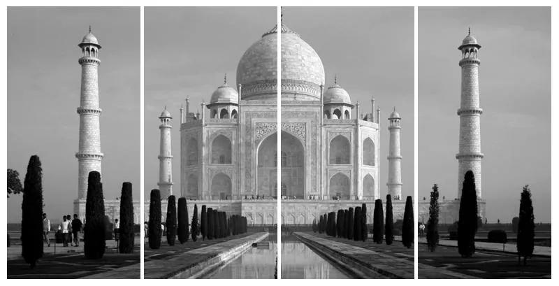 Černobílý obraz - Tádž Mahal (160x80 cm), 40 dalších rozměrů