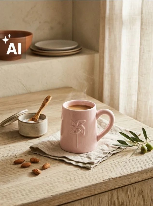 Sinsay - Dolomitový hrnek - pastelová růžová