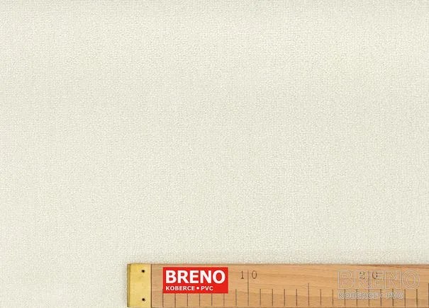 Breno Metrážový koberec NOBLE 69 krémový, šíře 400 cm, Bílá/Béžová