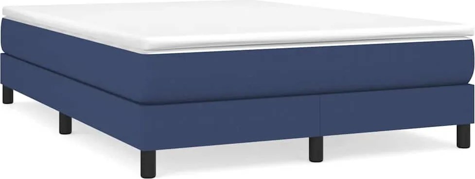 Rám postele s boxspringem modrý 140 x 190 cm textil 3120514