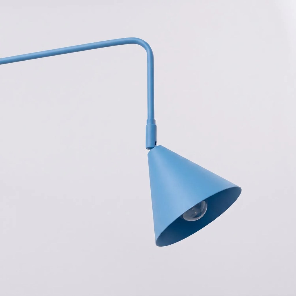 Sollux Lighting Nástěnné svítidlo NOX 1 světle modré s vypínačem