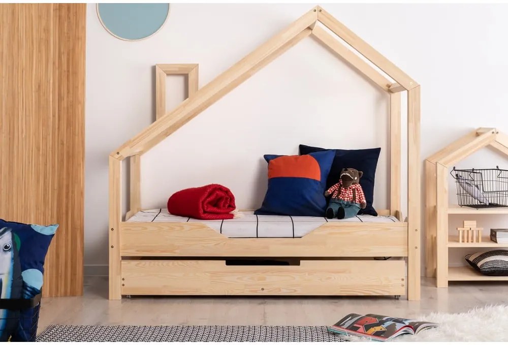 Adeko Dětská postel domeček Luna B Velikost postele: 160x70 cm Barva: dekor přírodní dřevo přírodní