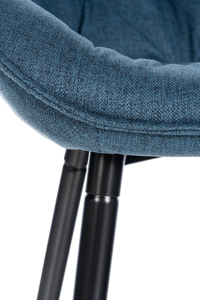 Barová židle Baycliff - látkové čalounění | modrá