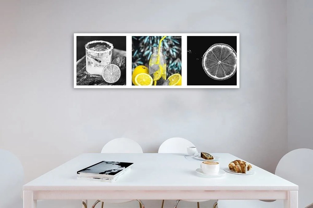 Gario Obraz na plátně Lemon frenzy Rozměry: 90 x 30 cm