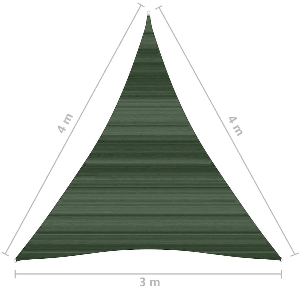 Stínící plachta 160 g/m² tmavě zelená 3 x 4 x 4 m HDPE - Default Title