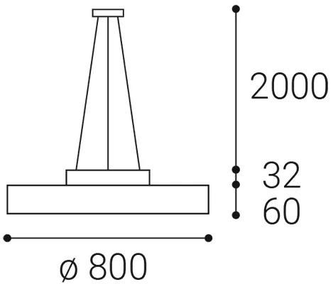 Led2 Závěsné LED svítidlo RINGO Z ø 80 cm UP/DOWN Barva: Černá, Stmívání: Casambi