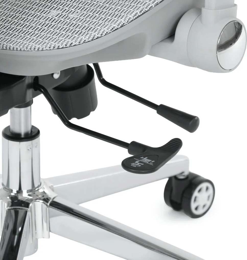 Ergonomická kancelářská židle EXECUTIVE - šedá síťovina